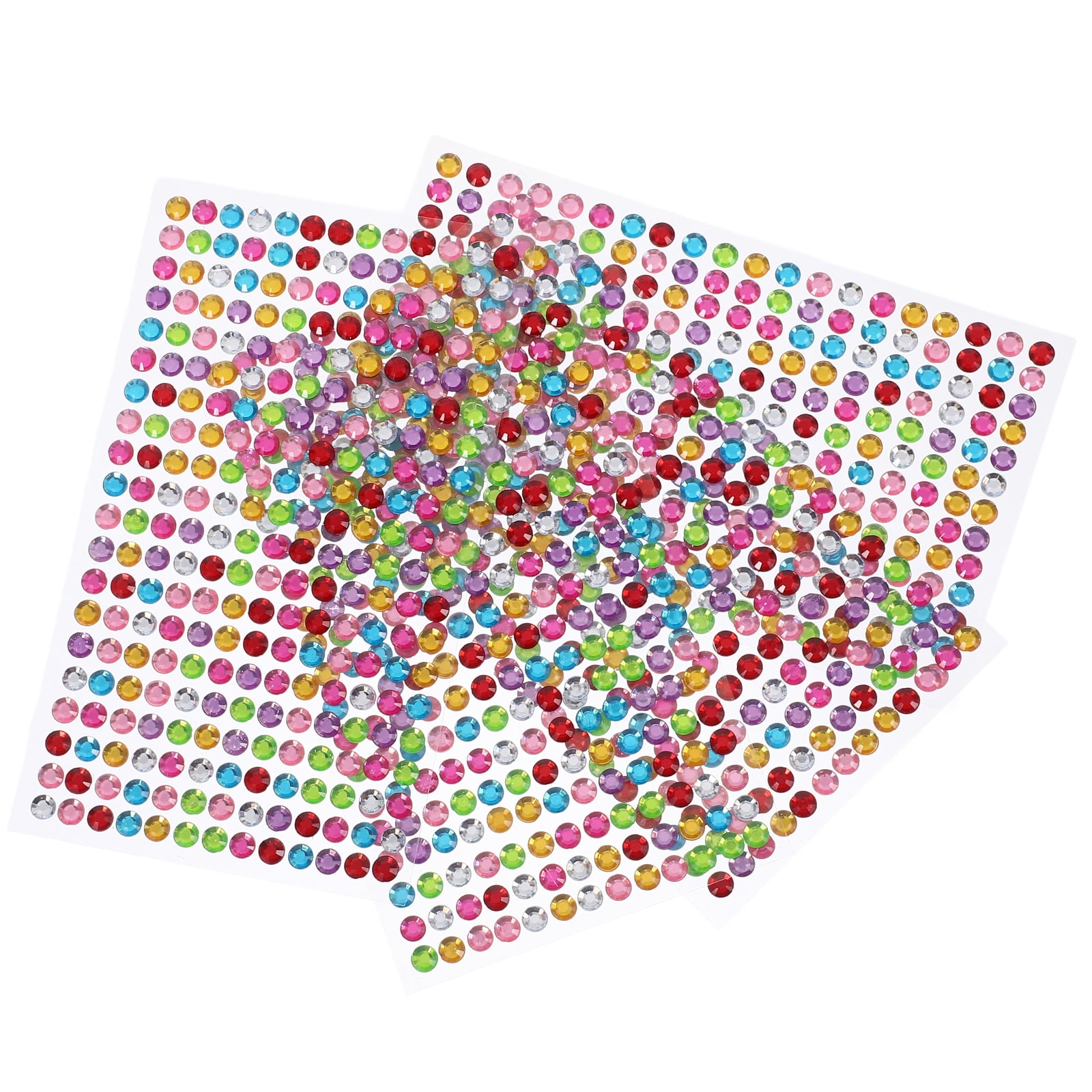 KAKOWELY Stickers For Face Rhinestone Sticker Acrylic 4 Sheets ...