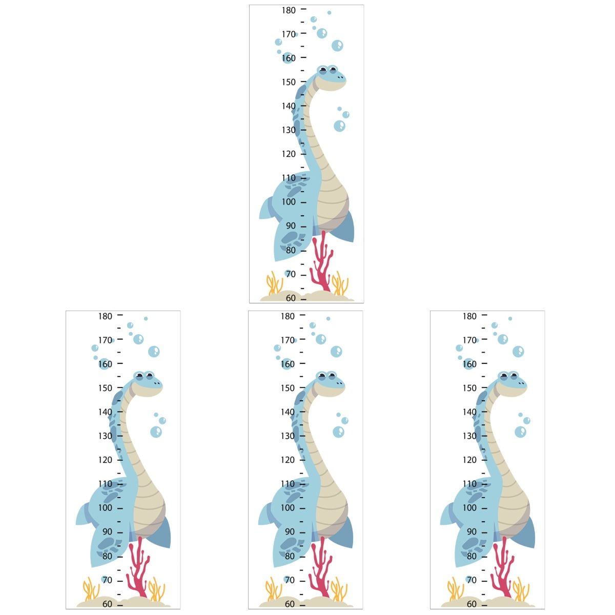 FRCOLOR 4 Sheets Self-adhesive Height Sticker Wall Decal Cartoon Kids ...