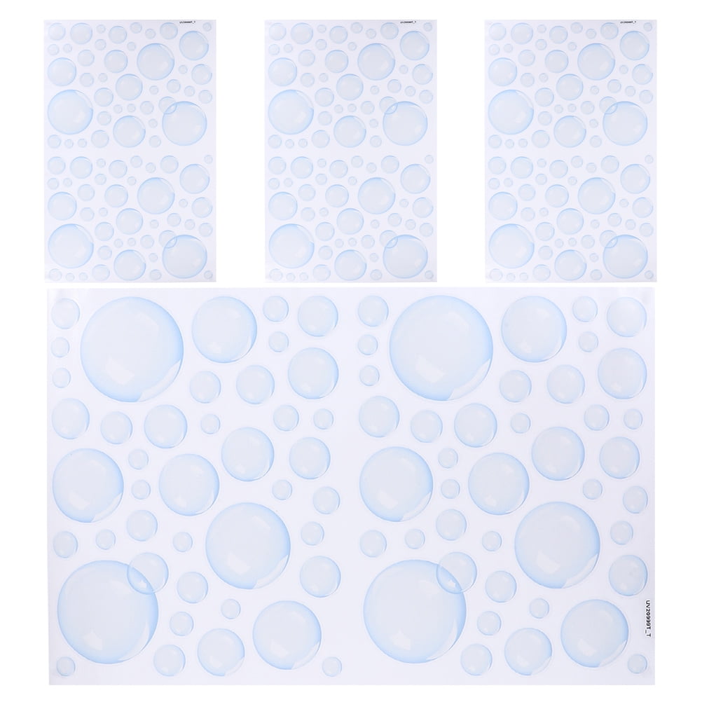 FRCOLOR 4 Sheets Water Bubble Wall Decal Ocean Theme Party Background ...