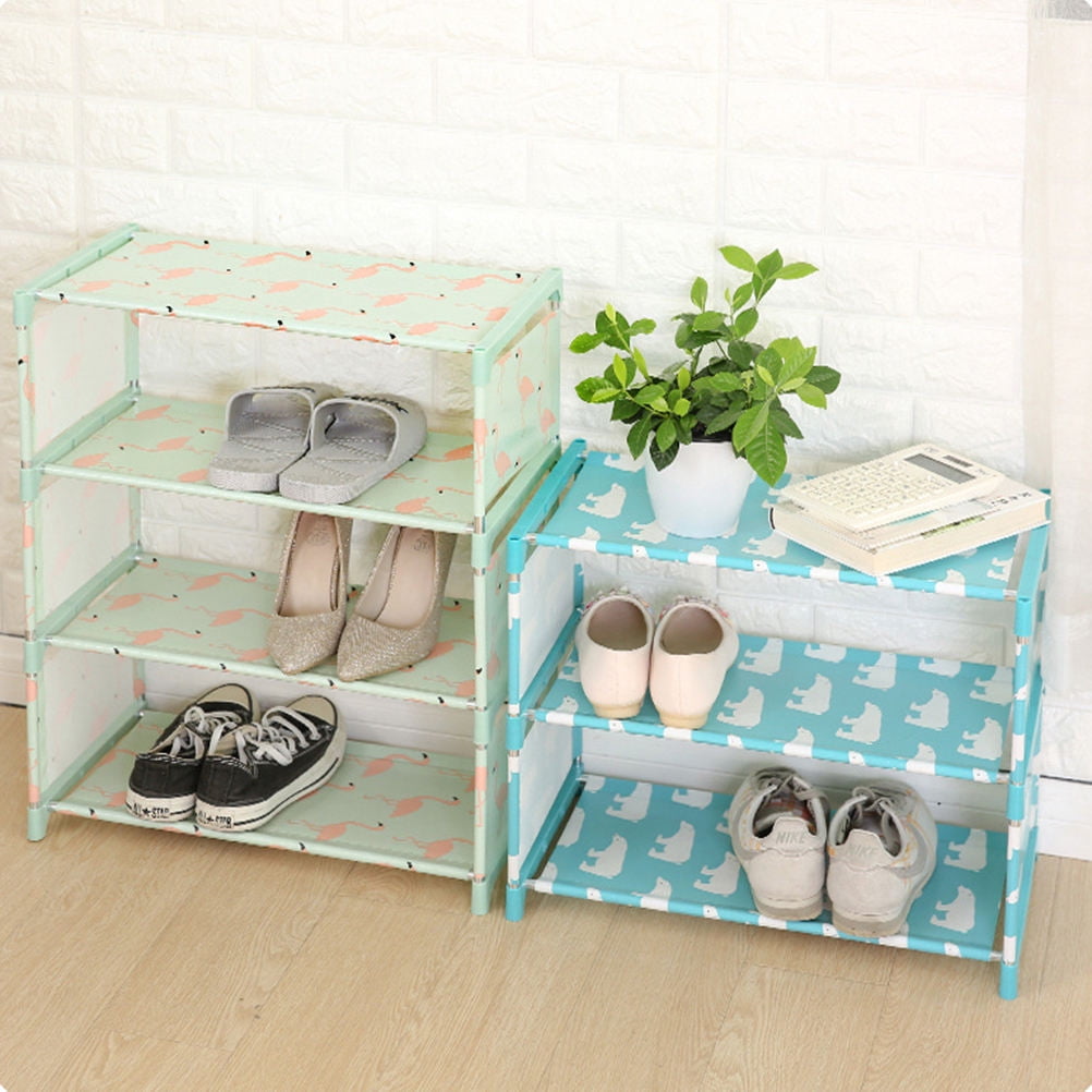 FRCOLOR 4 Tiers Simply Installed Shoe Storage Cabinet Non-Woven ...