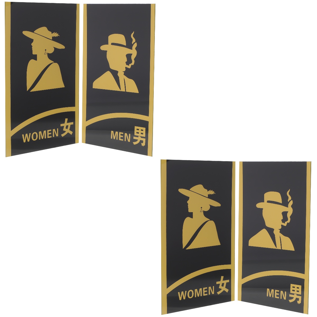 FRCOLOR 4 pcs Bathroom Sign Restroom Identification Sign Bathroom ...