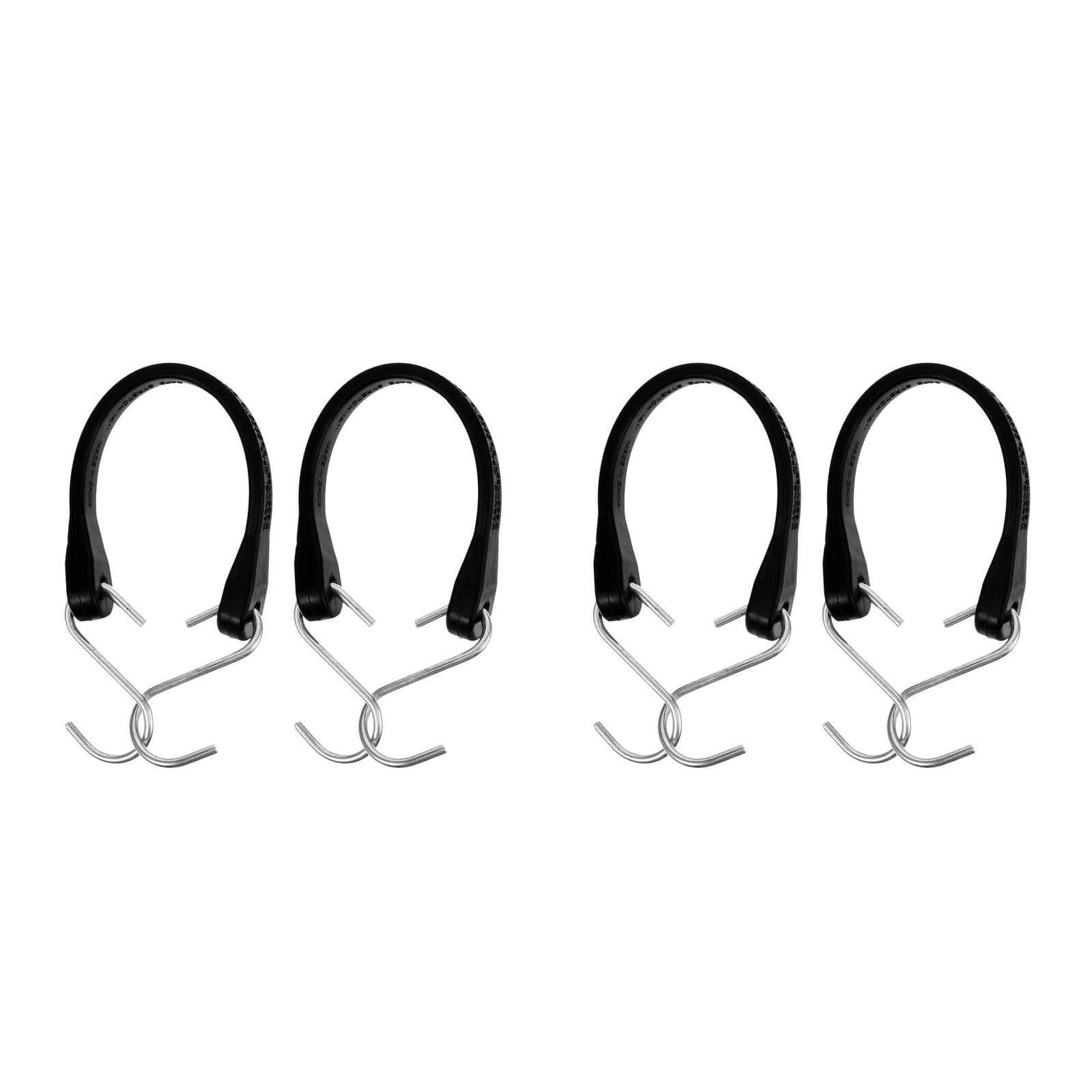 FRCOLOR 4 pcs Elastic Rubber Bungee Cords with Metal Hooks Heavy Duty ...