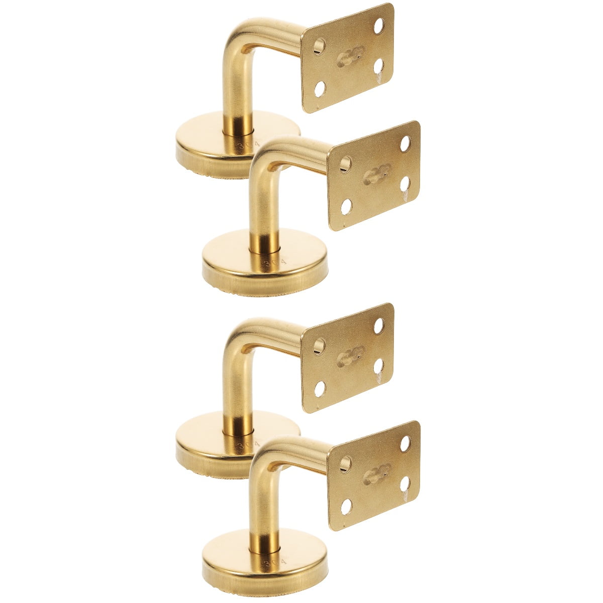 FRCOLOR 4 pcs Handrail Holder Stainless Steel Flat Stair Rail Handrail ...