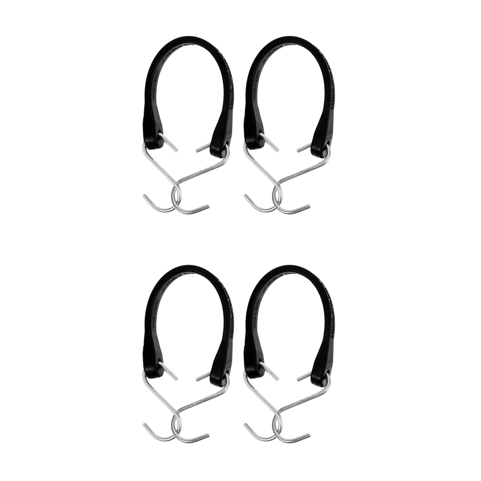 WASHWEPE WORGEOUS 4 pcs Heavy Duty Rubber Tarp Straps with Hooks Short ...