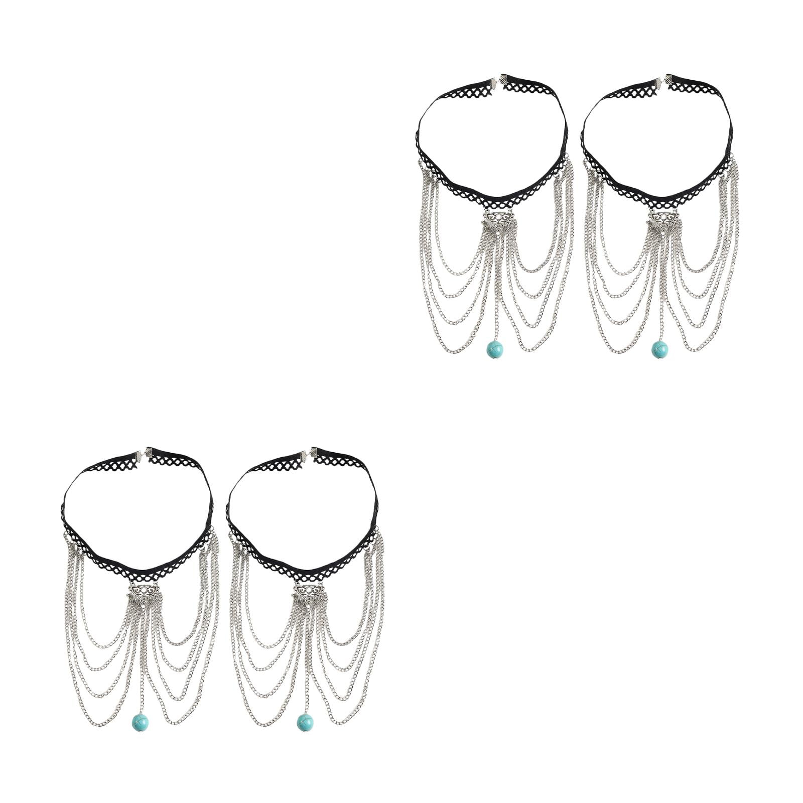 FRCOLOR 4 pcs Multi-layer Leg Chain Bohemian Style Thigh Chain Thigh ...