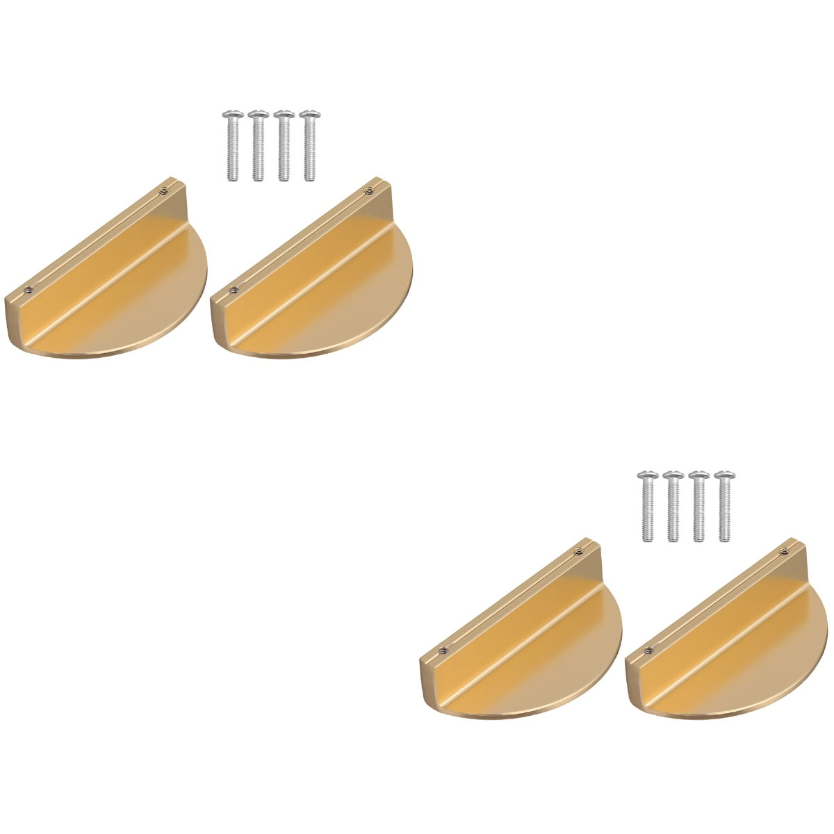 FRCOLOR 4 pcs Semicircle Moon Drawer Pulls Space Aluminum Cabinet ...