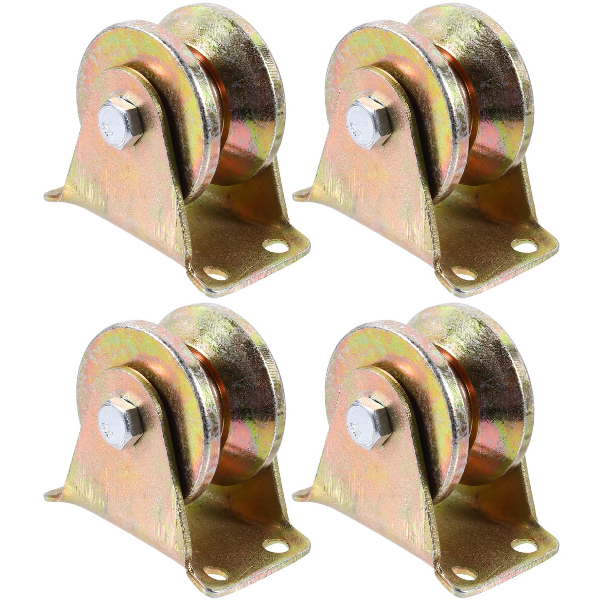 FRCOLOR 4 pcs Sliding Gate Rollers V Groove Wheels Track for Sliding ...