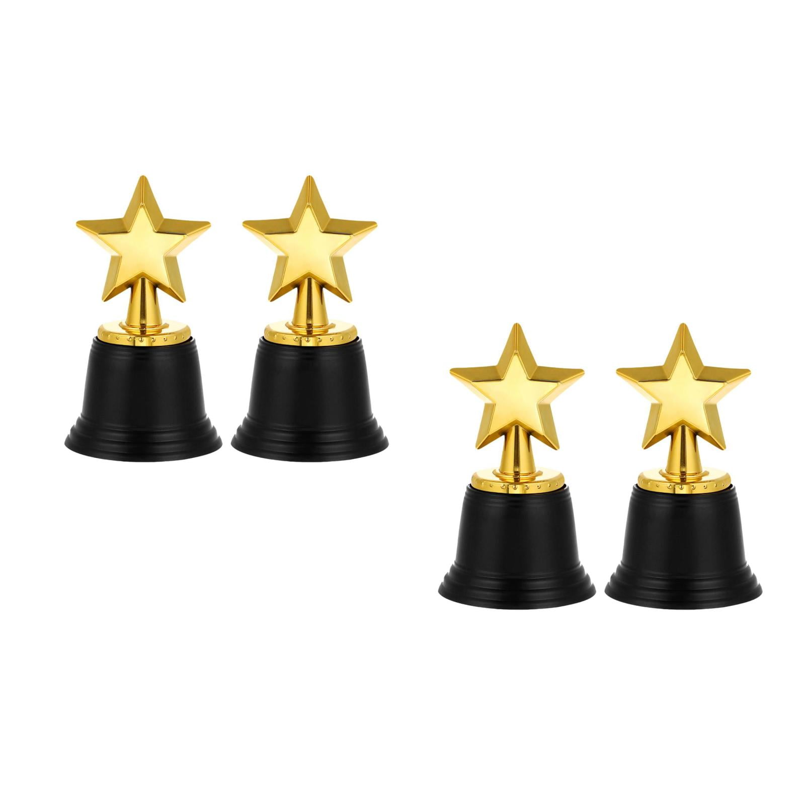 FRCOLOR 4 pcs Trophy Awards Plastic Gold Star Trophies Cups Prizes For ...