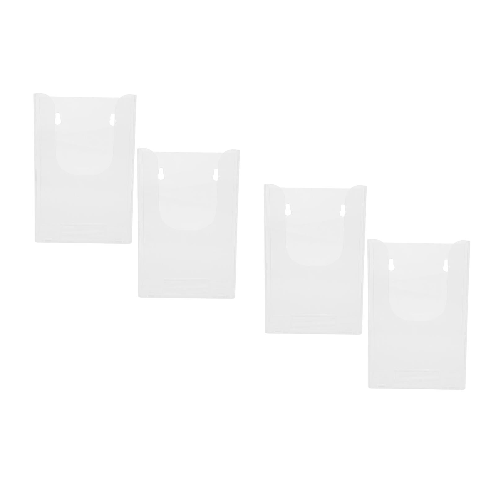 FRCOLOR 4 pcs Wall Mounted Acrylic Brochure Holder Clear Brochure ...