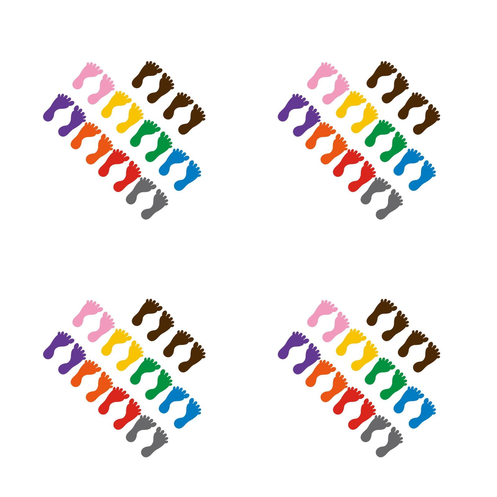 FRCOLOR 40 Pairs PVC Footprint Stickers Kids Floor Stickers Kids ...