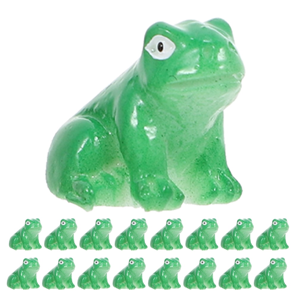 FRCOLOR 40 Pcs Frogs Mini Figurines Tiny Plants Miniature Ducks Green ...