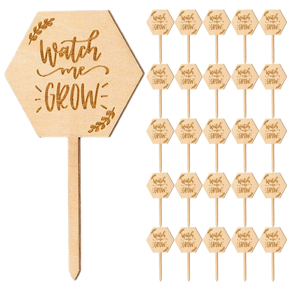 Wood Garden Tags for Plant Signs with Pointed Design Easy to Use and ...