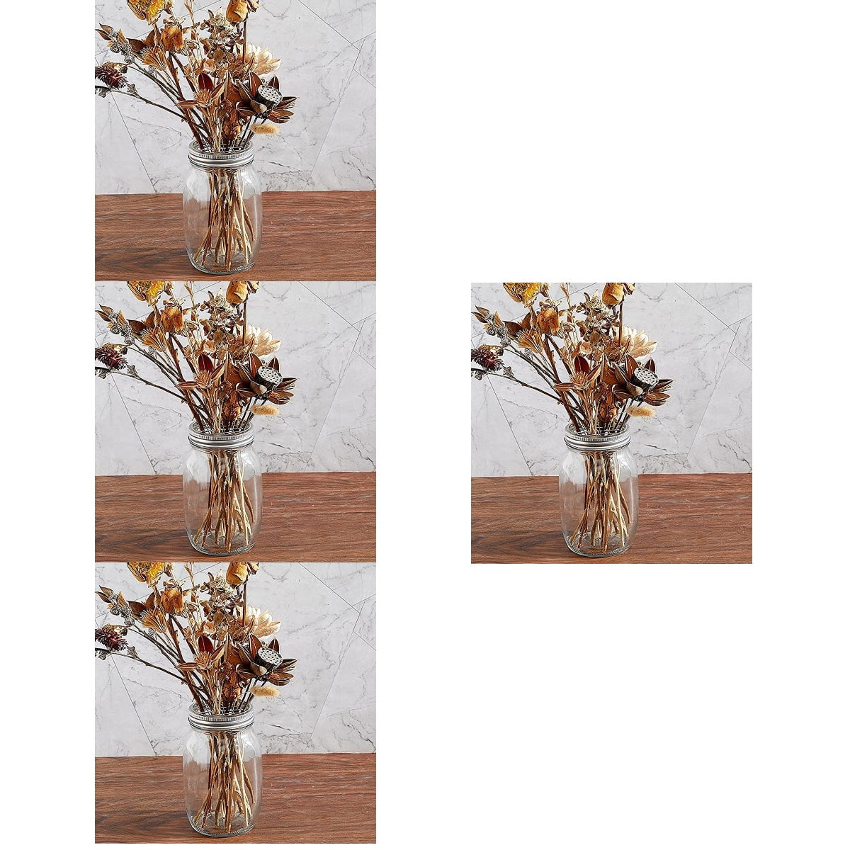 FRCOLOR 40 Pcs Mason Jar Frog Lid Inserts Flower Vase Grid Lids ...