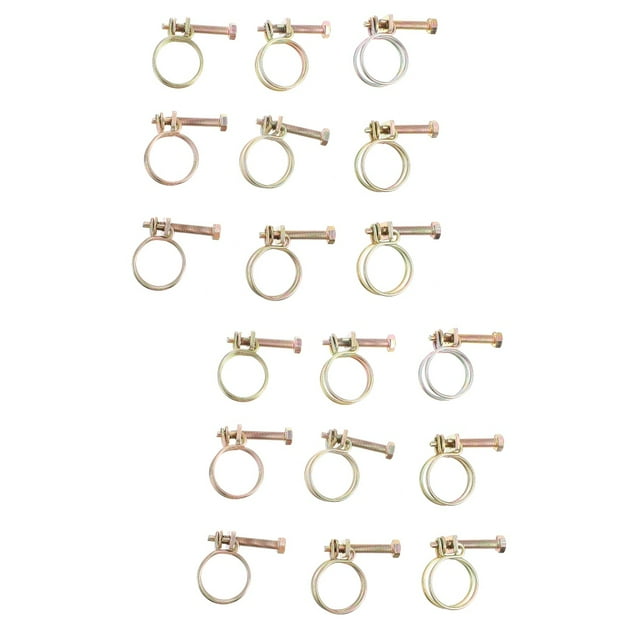 FRCOLOR 40 Pcs Stainless Wire Tube Clip Clamps Bolt with Screws Bolts ...