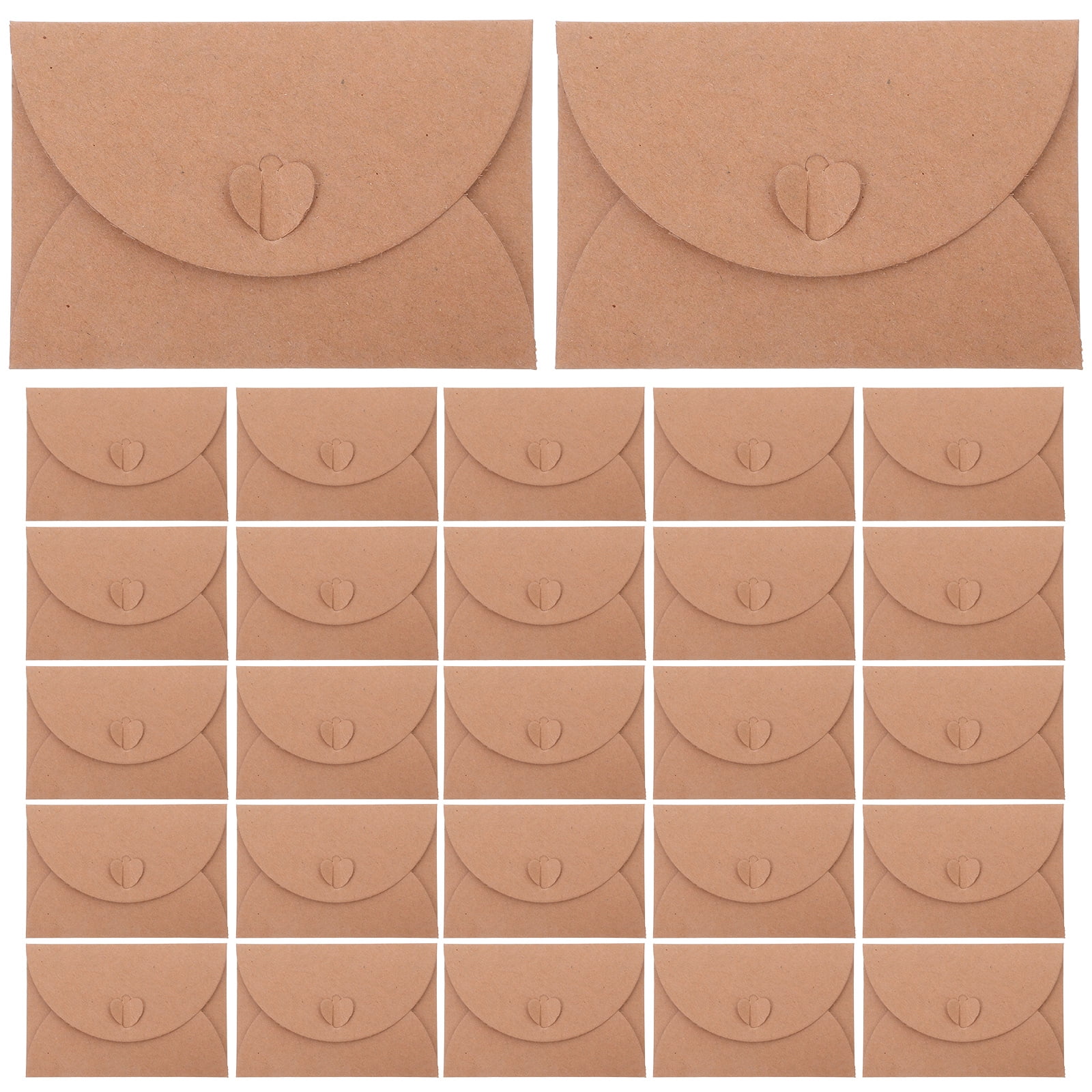 FRCOLOR 40 Sets Vintage Kraft Paper Envelope Card Greetings Cards ...