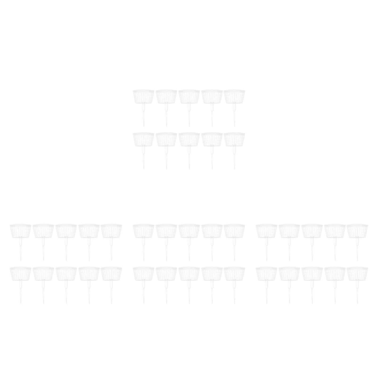 FRCOLOR 40 pcs Plastic Fertilizer Mesh Basket With Lid Bonsai ...