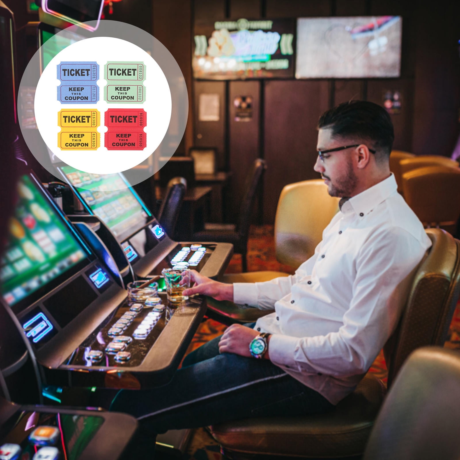 FRCOLOR 400pcs Printable Ticket Rolls Raffle Ticket Labels ...