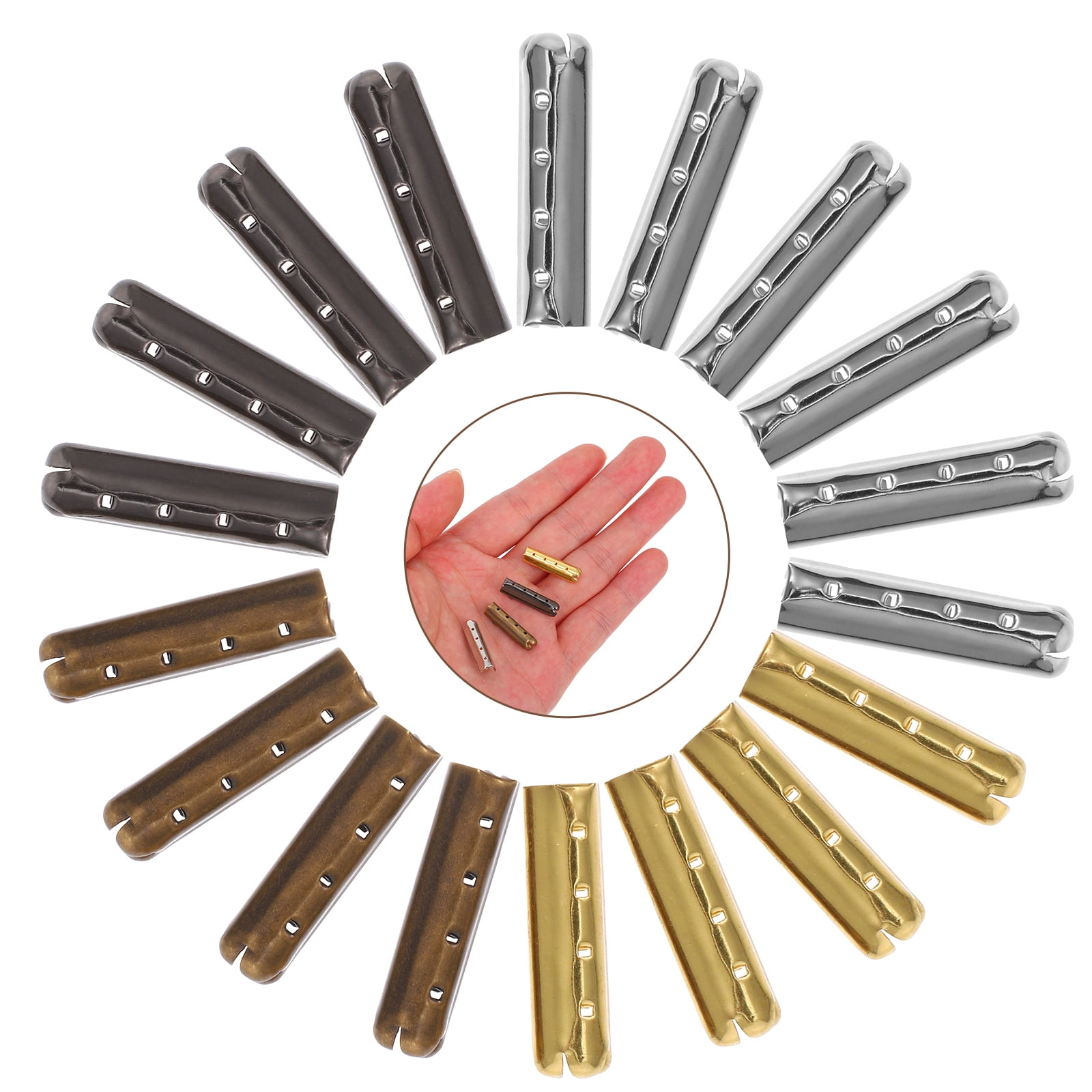 FRCOLOR 40pcs Metal Shoelaces Tips Shoelaces Ends Heads Metal Shoelace ...