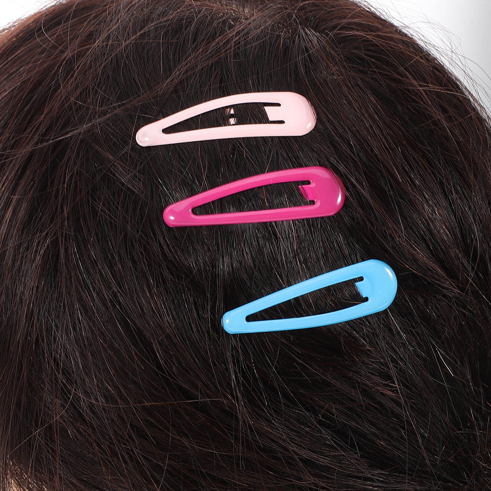 FRCOLOR 40pcs Multi-Colored Snap Hair Clips Girls Hair Accessories Tiny ...