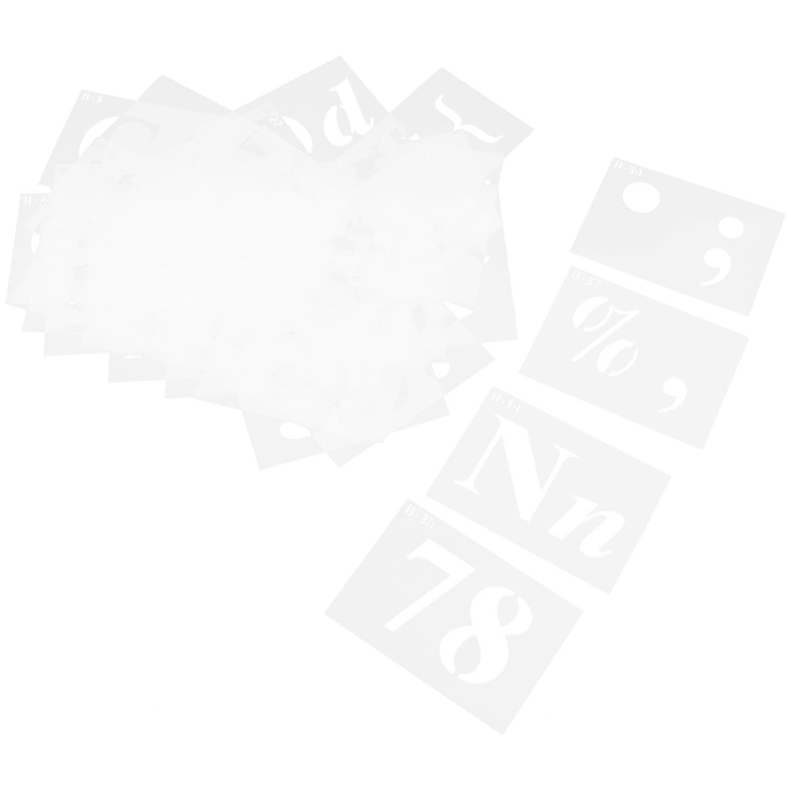 FRCOLOR 40pcs Reusable Letter Stencils Alphabet and Number Templates ...