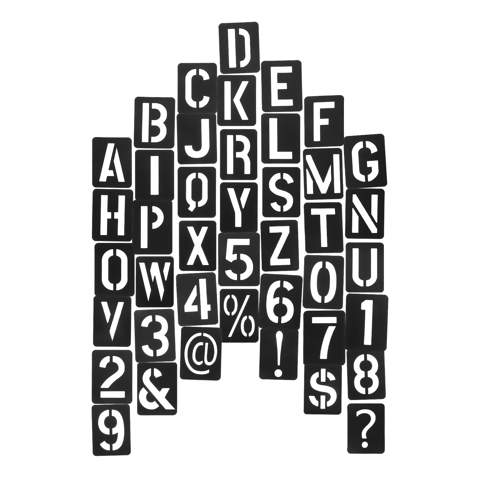 FRCOLOR 42PCS Calligraphy Templates Alphabet and Number Symbol Stencil ...