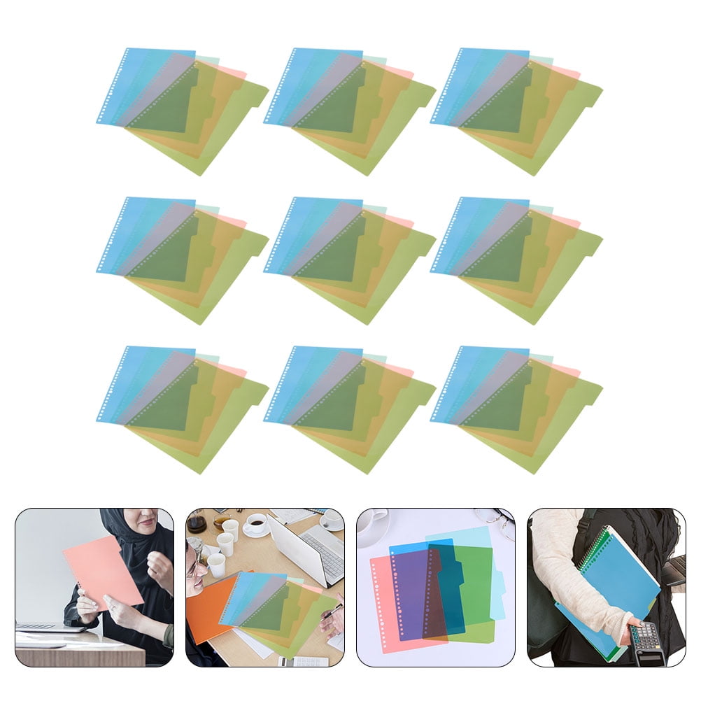 FRCOLOR 44 Pcs Organizer Binders Document Separators Planner Dividers ...