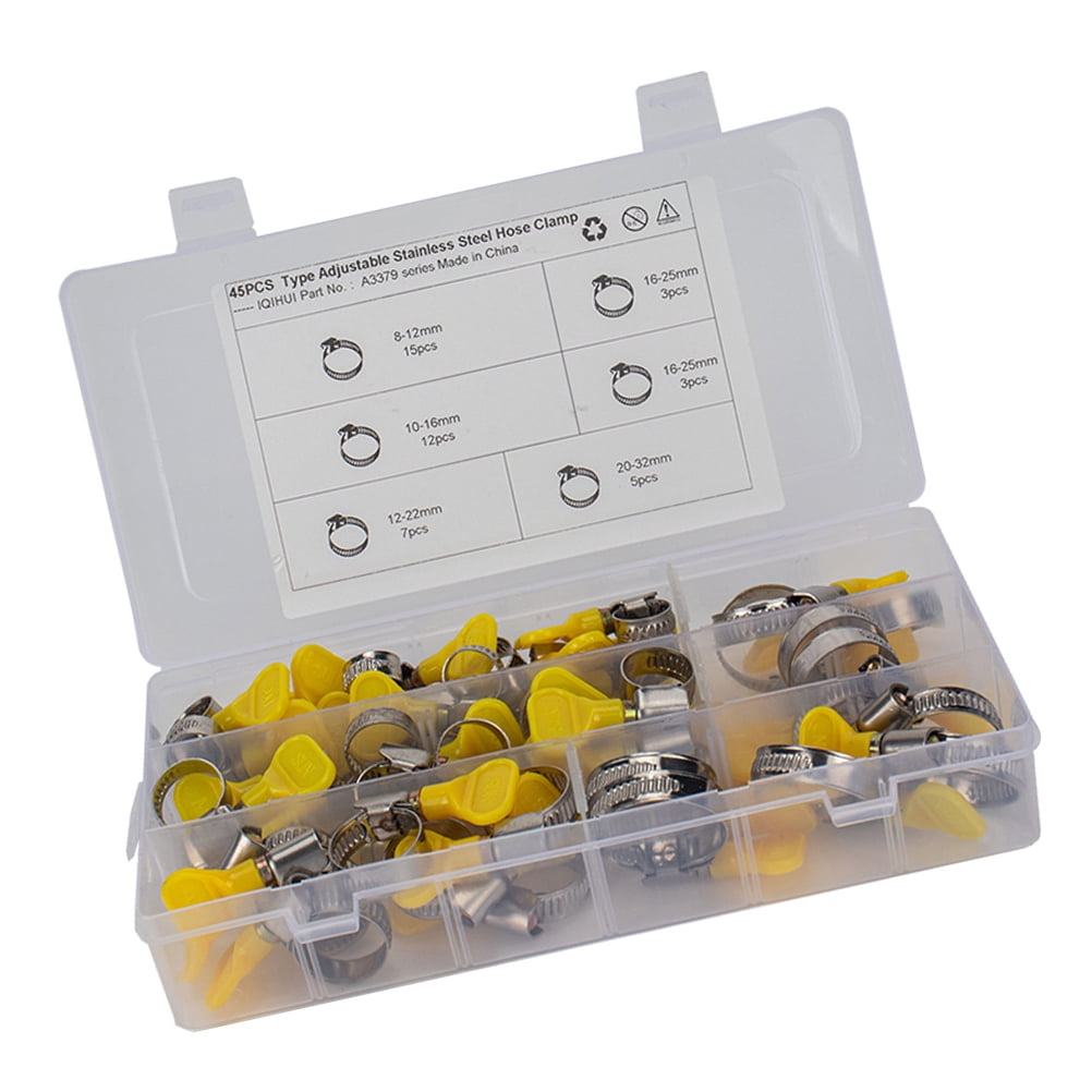 FRCOLOR 45 Pcs Spark Socket Handle Hose Clamp Durable Clamps Anti ...