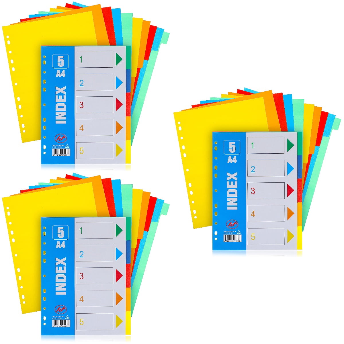FRCOLOR 45 pcs Binder Dividers Index Tabs Multicolor Notebook Planner ...