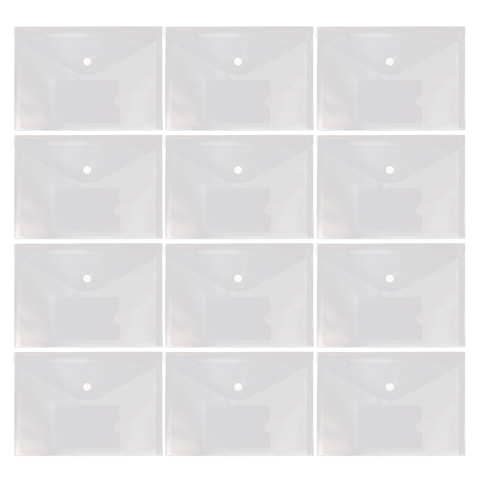 FRCOLOR 48 Pcs Button File Bags Document Folders Transparent File ...