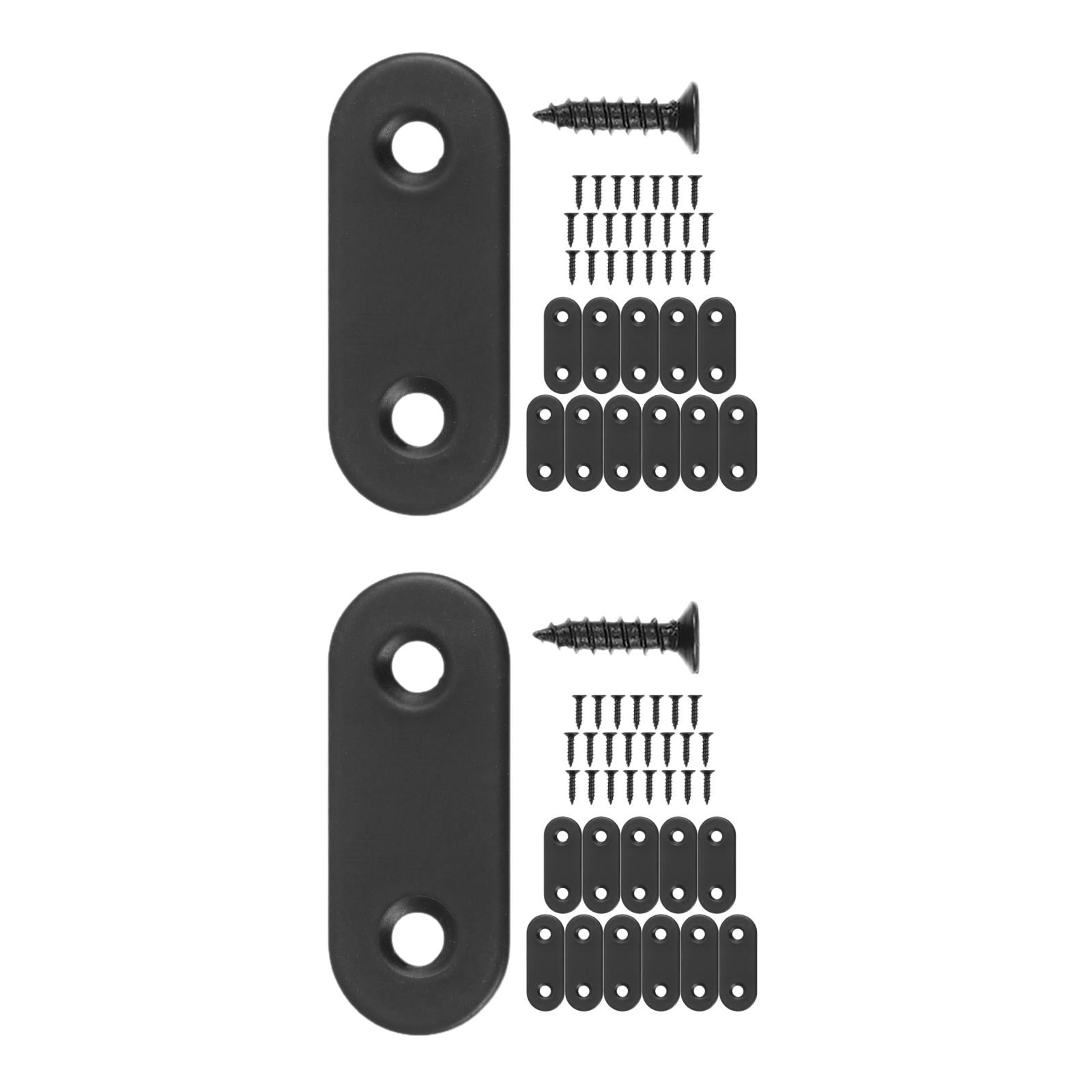 FRCOLOR 48 pcs Flat Straight Brace Brackets Stainless Steel Mending ...