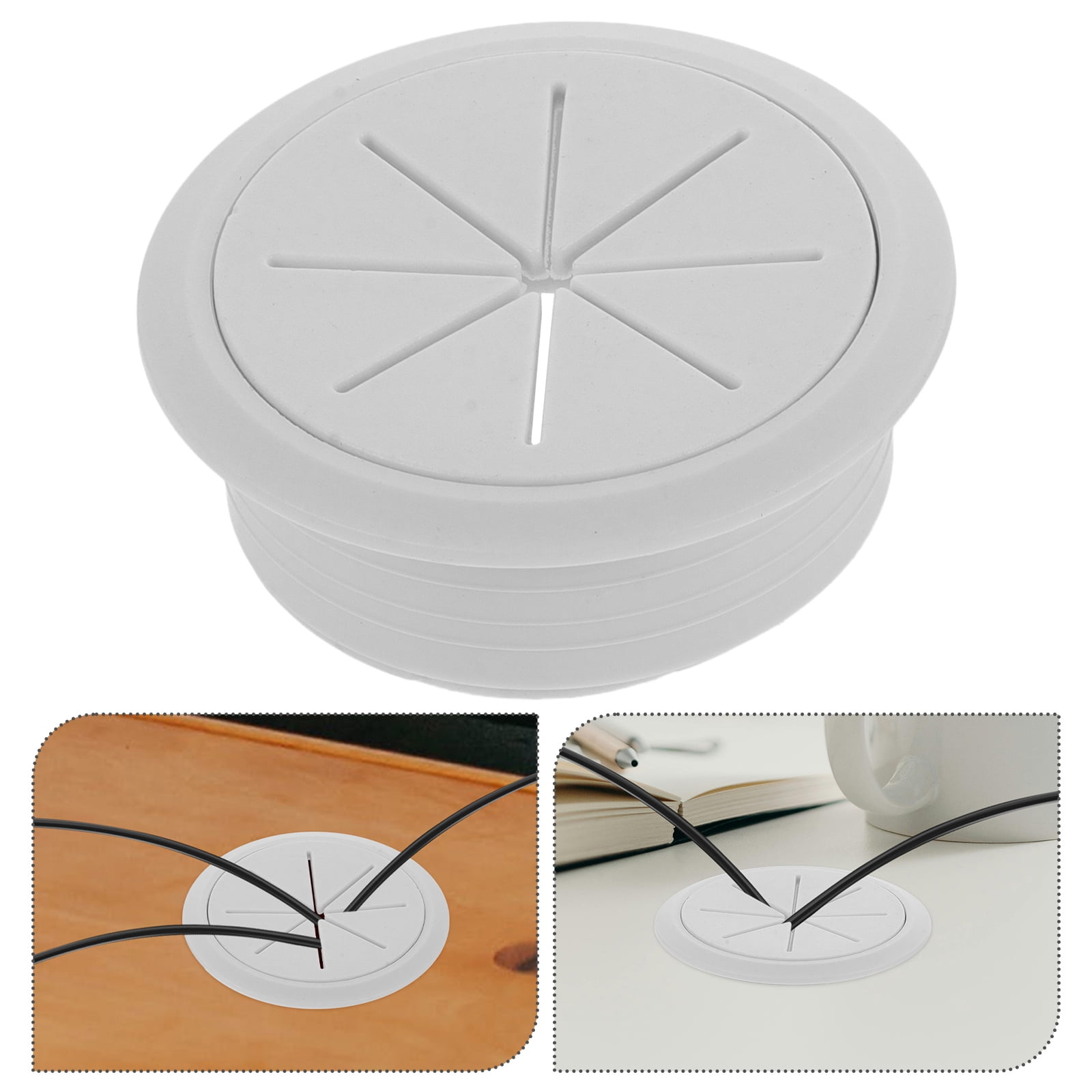 FRCOLOR 4Pcs Desk Wire Grommet Computer Table Cable Hole Cover Wire ...