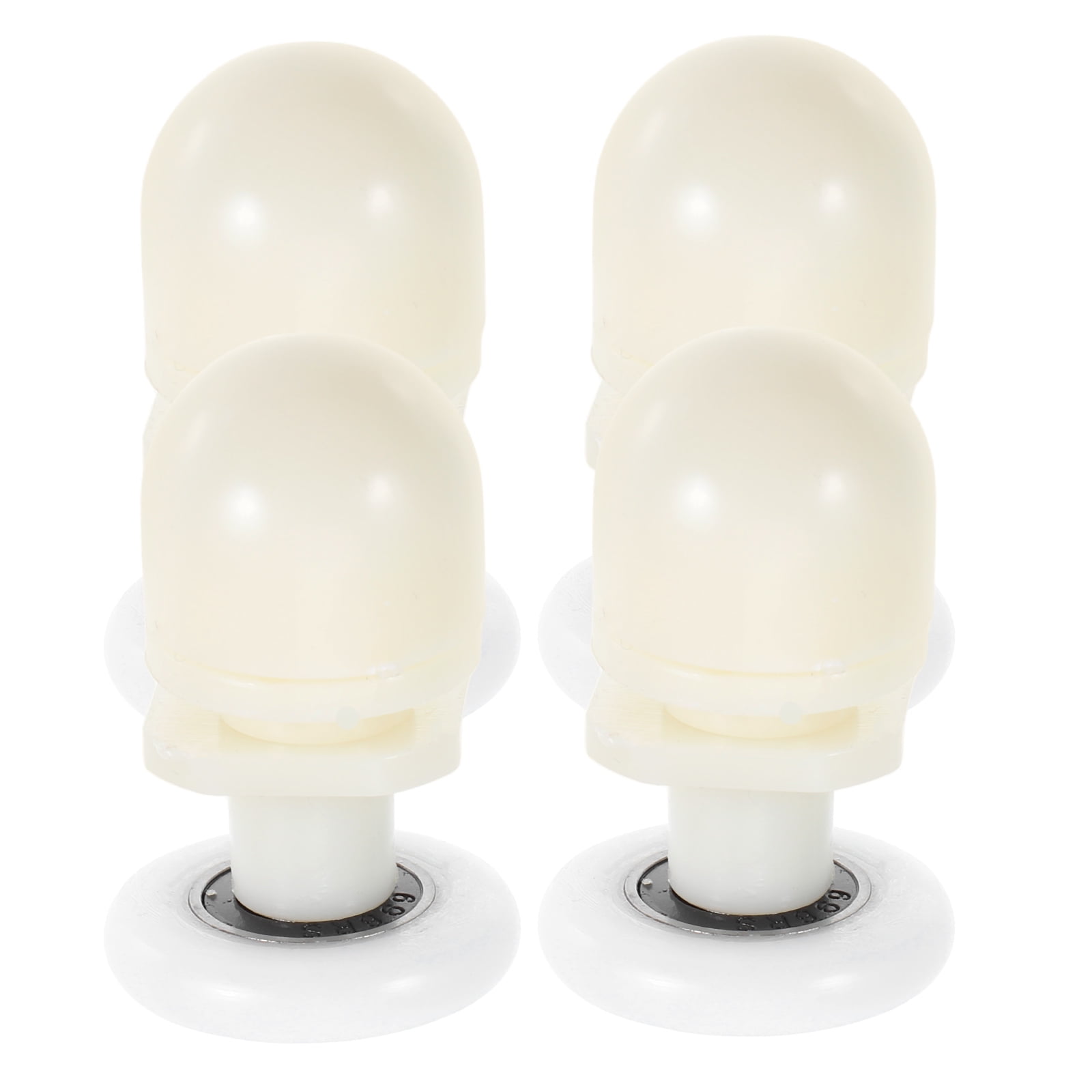WASHWEPE Bathroom Shower Wheel Smooth Sliding White 4Pcs 1.6X1.0X1.0in ...