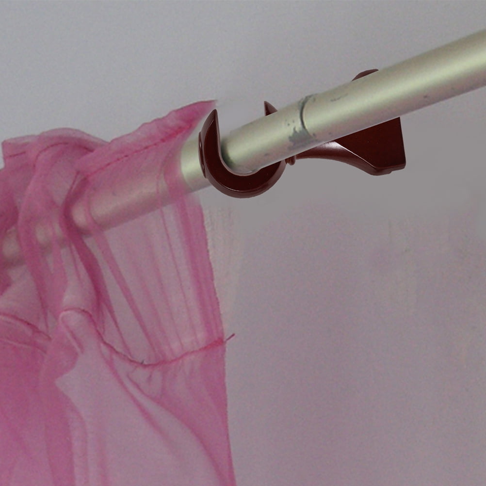 FRCOLOR 4Pcs Wood Curtain Brackets Curtain Rod Bracket Curtain Rod Tray ...