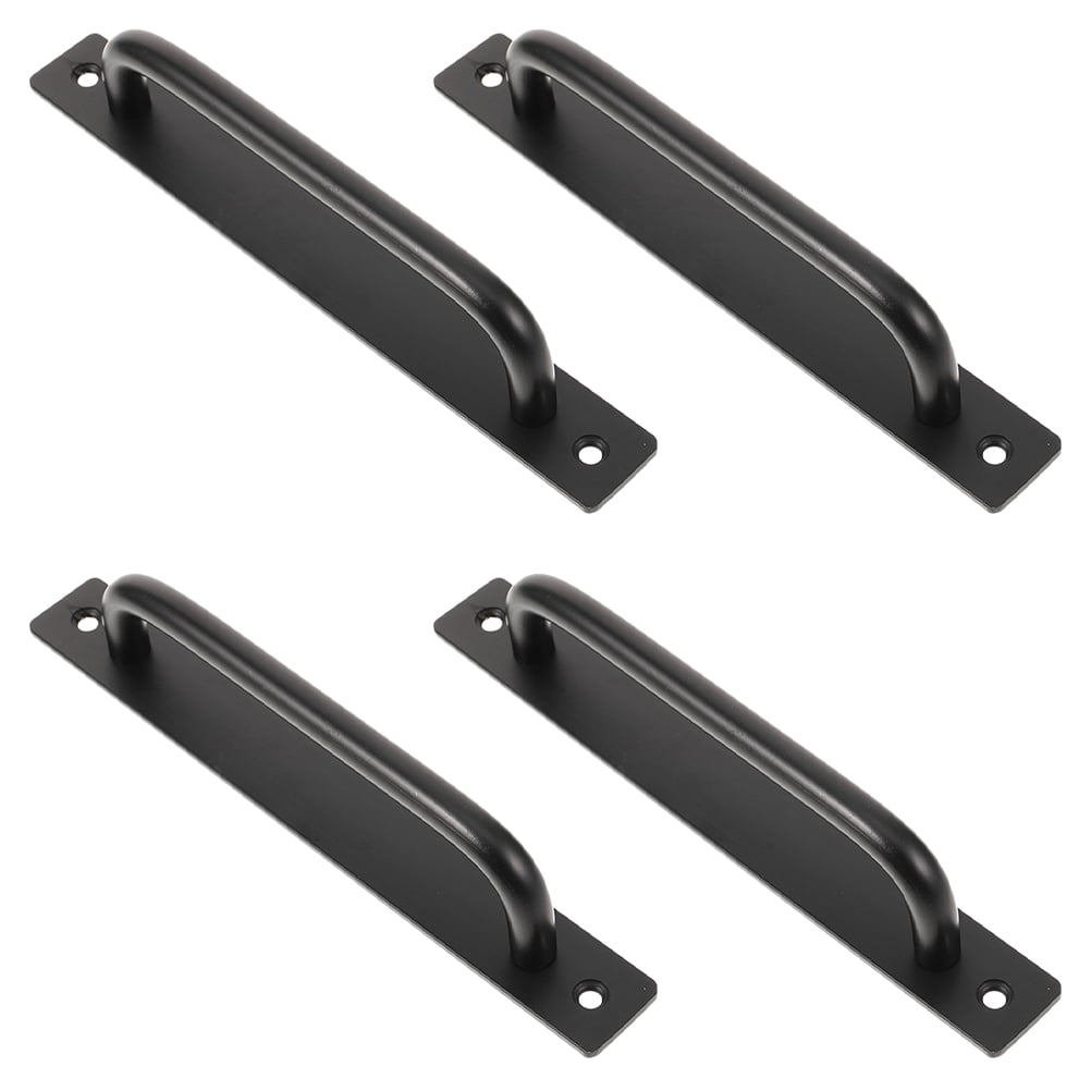 FRCOLOR 4Set Sliding Barn Door Handle Black Aluminium Alloy Door Handle ...