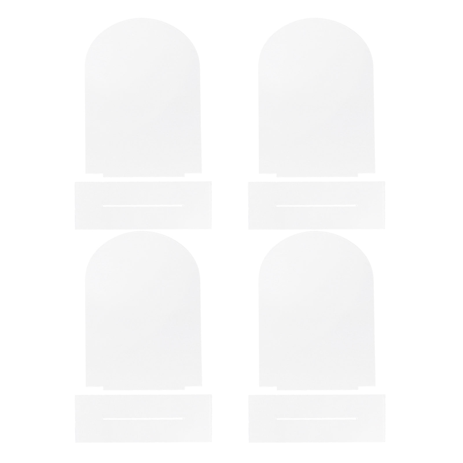 FRCOLOR 4pcs Arch Acrylic Sign with Stand Clear Arched Acrylic Sheets ...