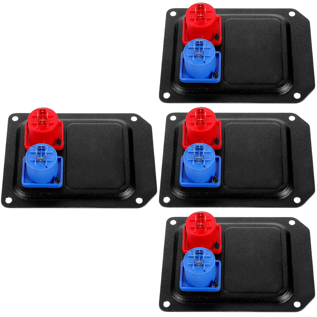 FRCOLOR 4pcs Audio Speaker Double Holes Panel Mount Socket Connector ...