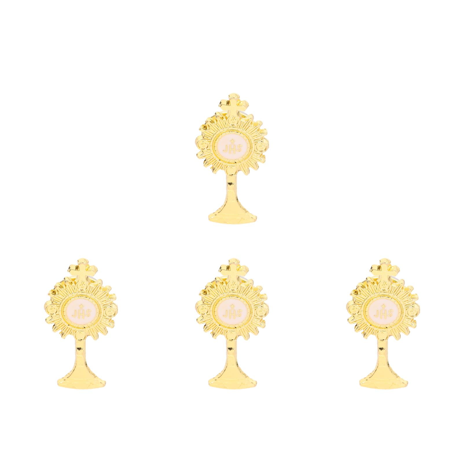 FRCOLOR 4pcs Breast Pin, Chalice Cross Lapel Pin First Communion ...