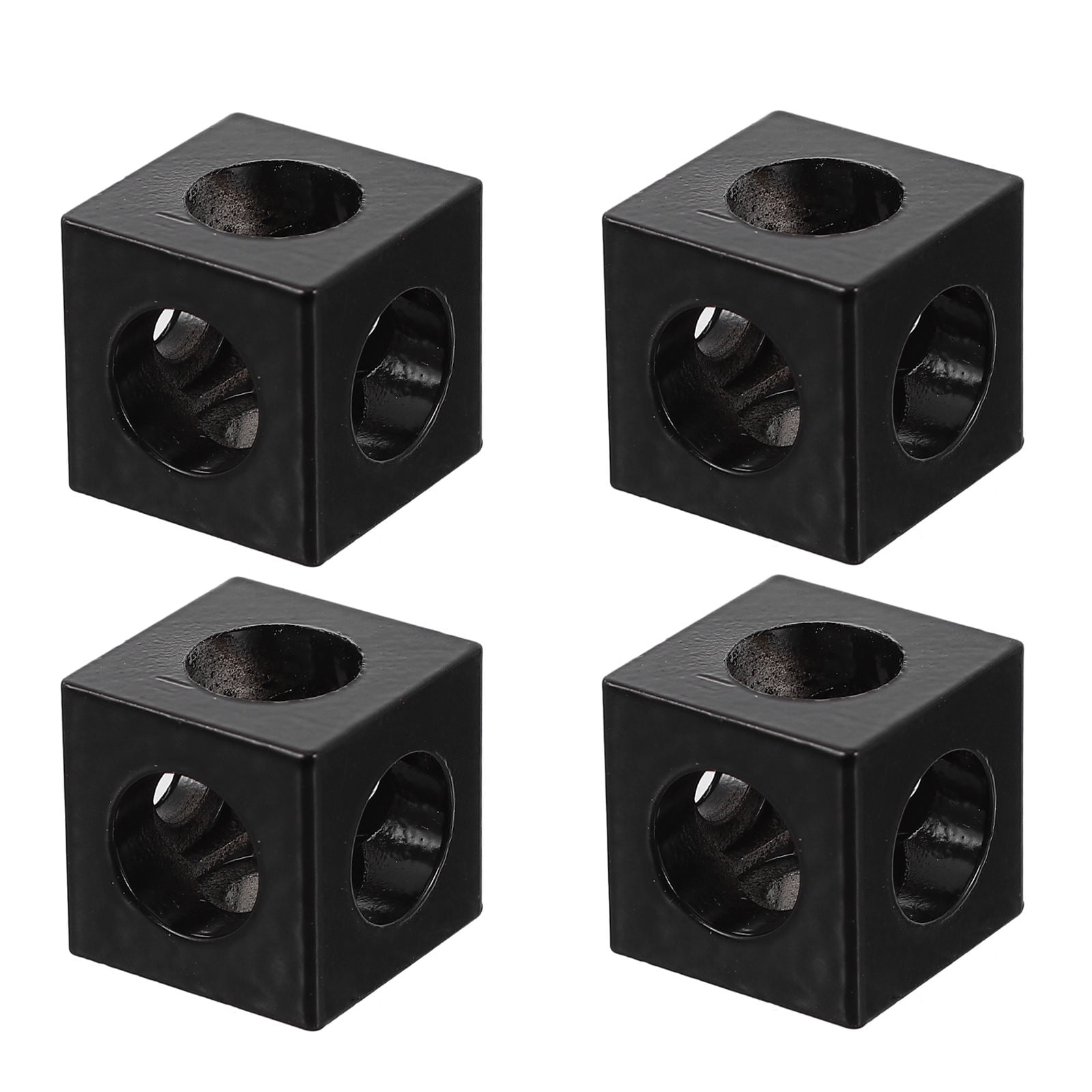 FRCOLOR 4pcs Corner Bracket Cube Slot Aluminum Block Cube Black Corner ...