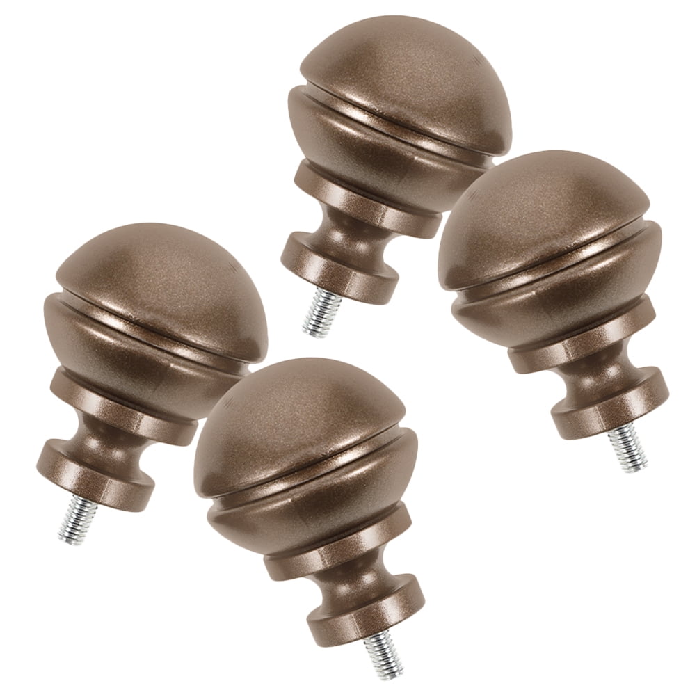 FRCOLOR 4pcs Curtain Rod Finials Curtain Rod End Cap Finials for ...