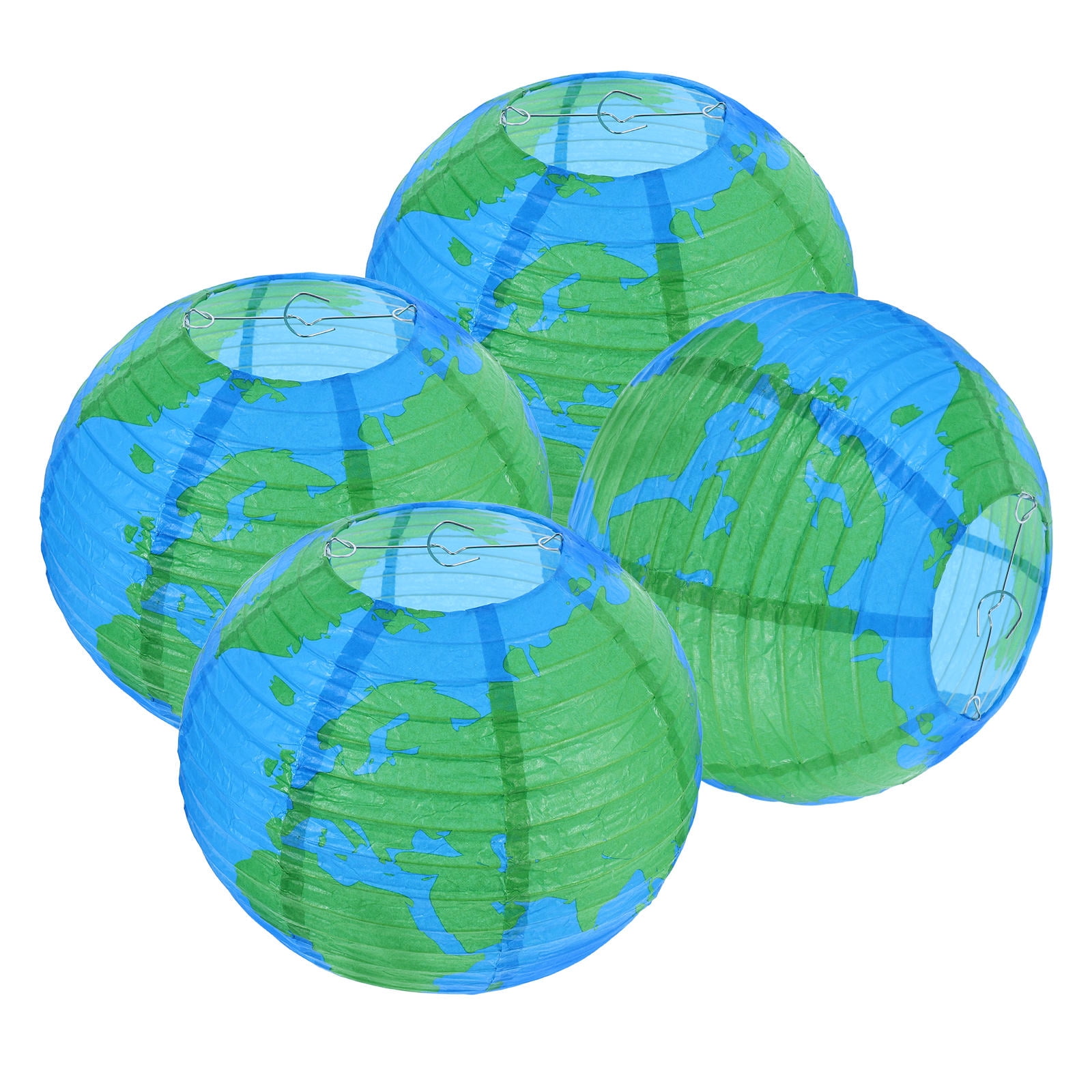 FRCOLOR 4pcs Decorative Earth Globe Paper Lanterns Hanging Round ...