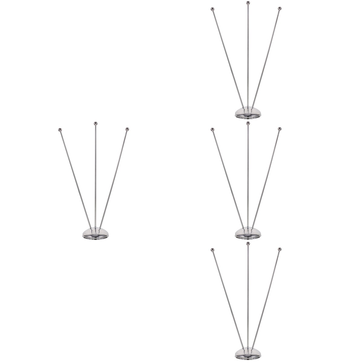 FRCOLOR 4pcs Desk Flag Stand Base Metal Flag Pole Desktop Meeting Room ...