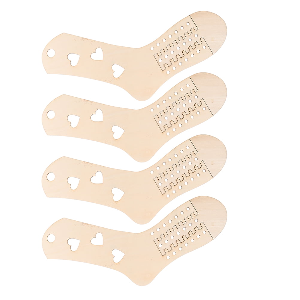 FRCOLOR 4pcs Diy Wood Sock Blockers Set Adjustable Wooden Sock ...