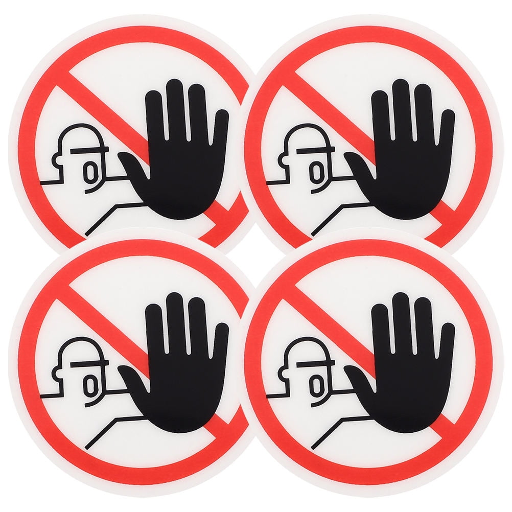 FRCOLOR 4pcs Do Not Touch Warning Signs Self Adhesive Warning Decals ...