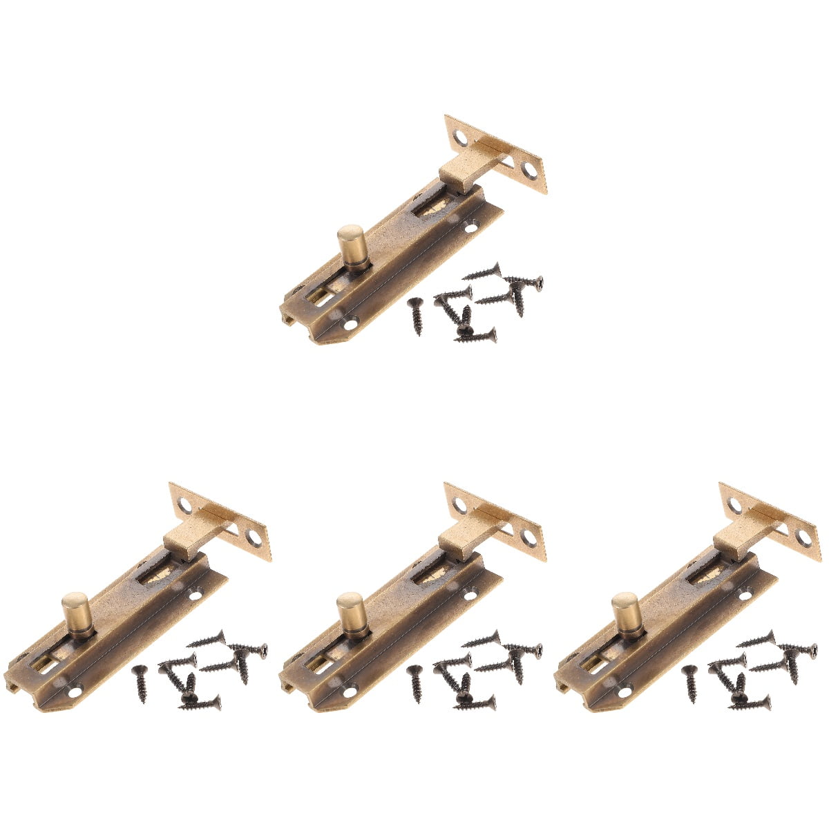 FRCOLOR 4pcs Door Bolt French Door Flush Bolt Sliding Door Lock Level ...