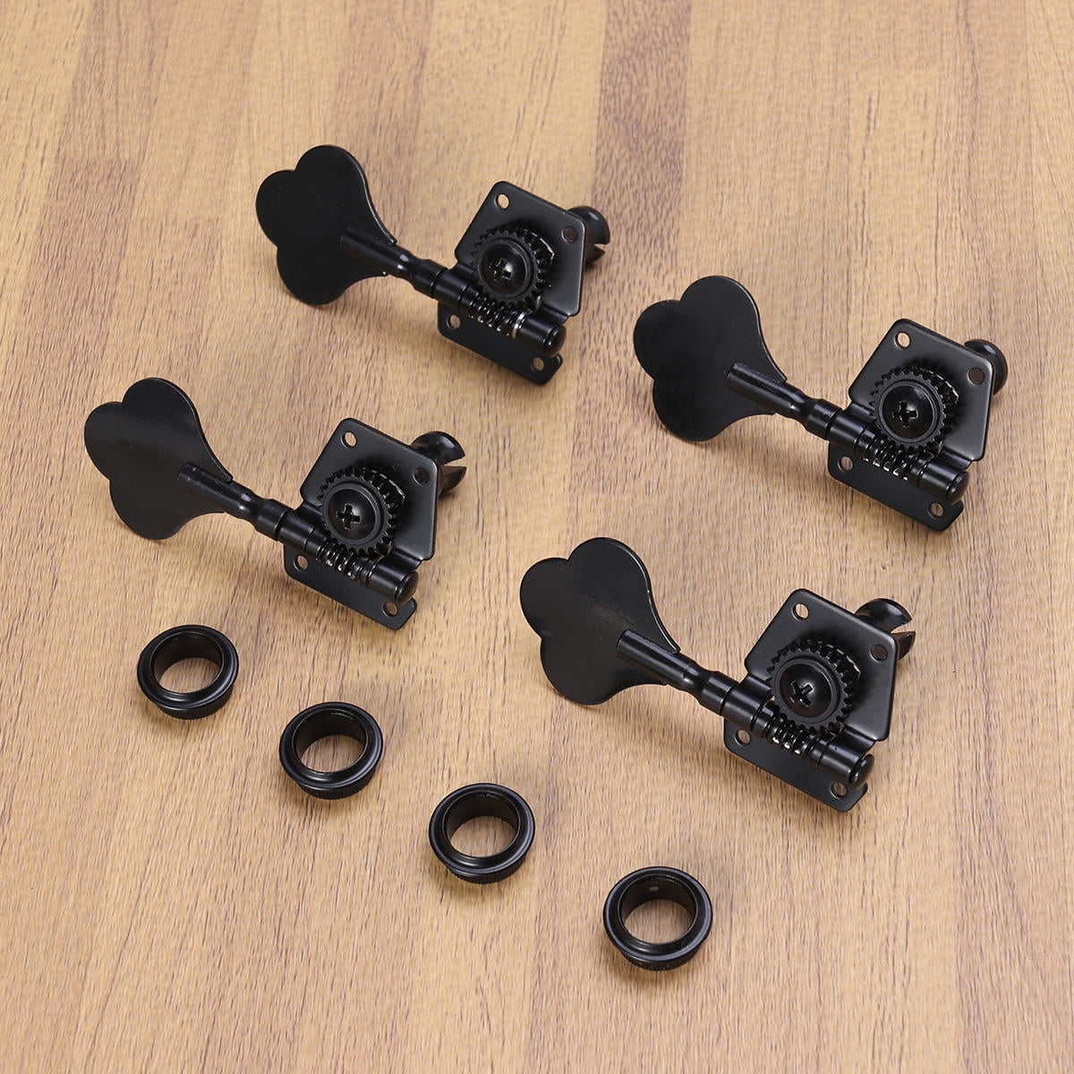 FRCOLOR 4pcs Electric Bass Tuner Peg Black Guitar Tuning Pegs Machine ...