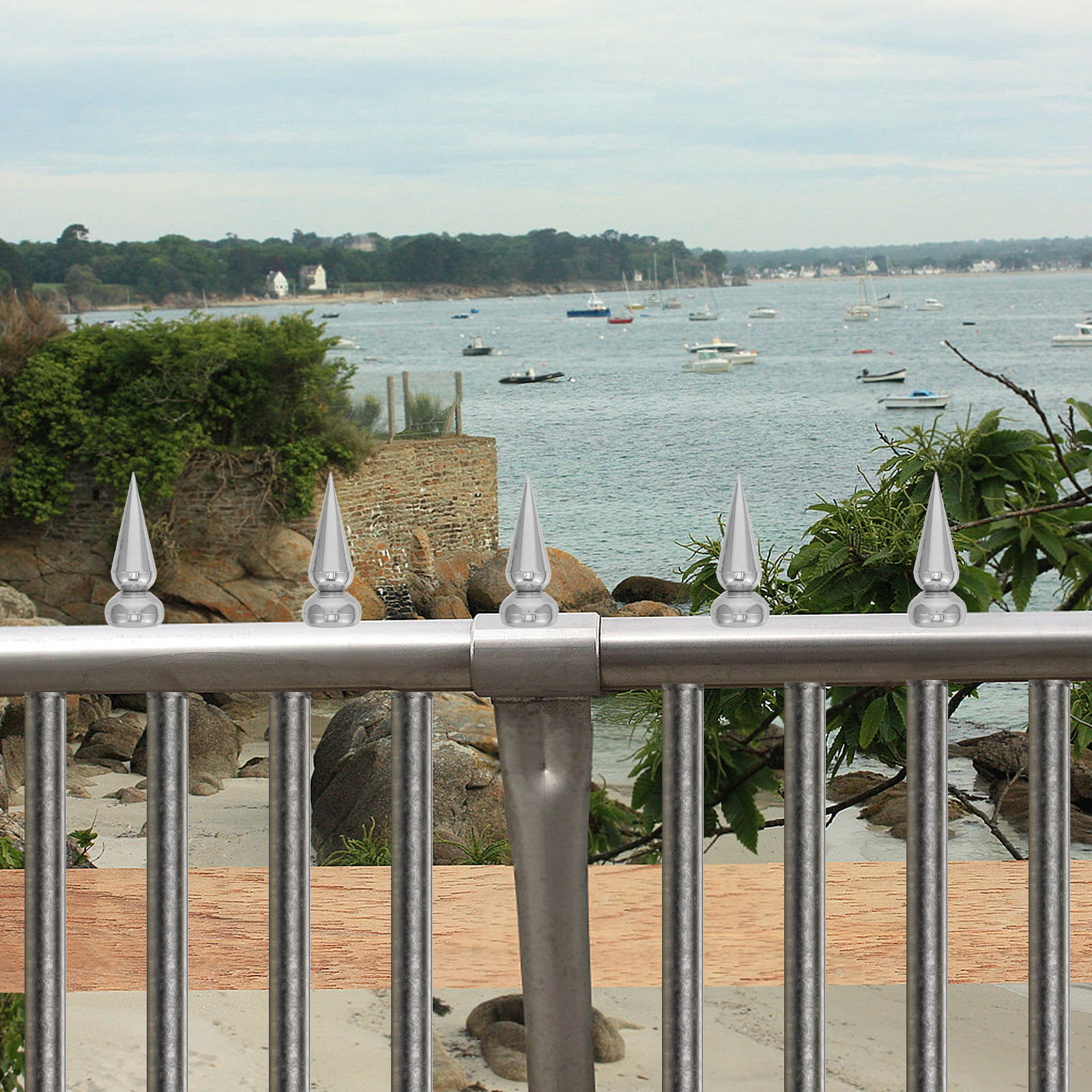 FRCOLOR 4pcs Fence Post Ball Caps Fence Spikes Gate Post Finials ...