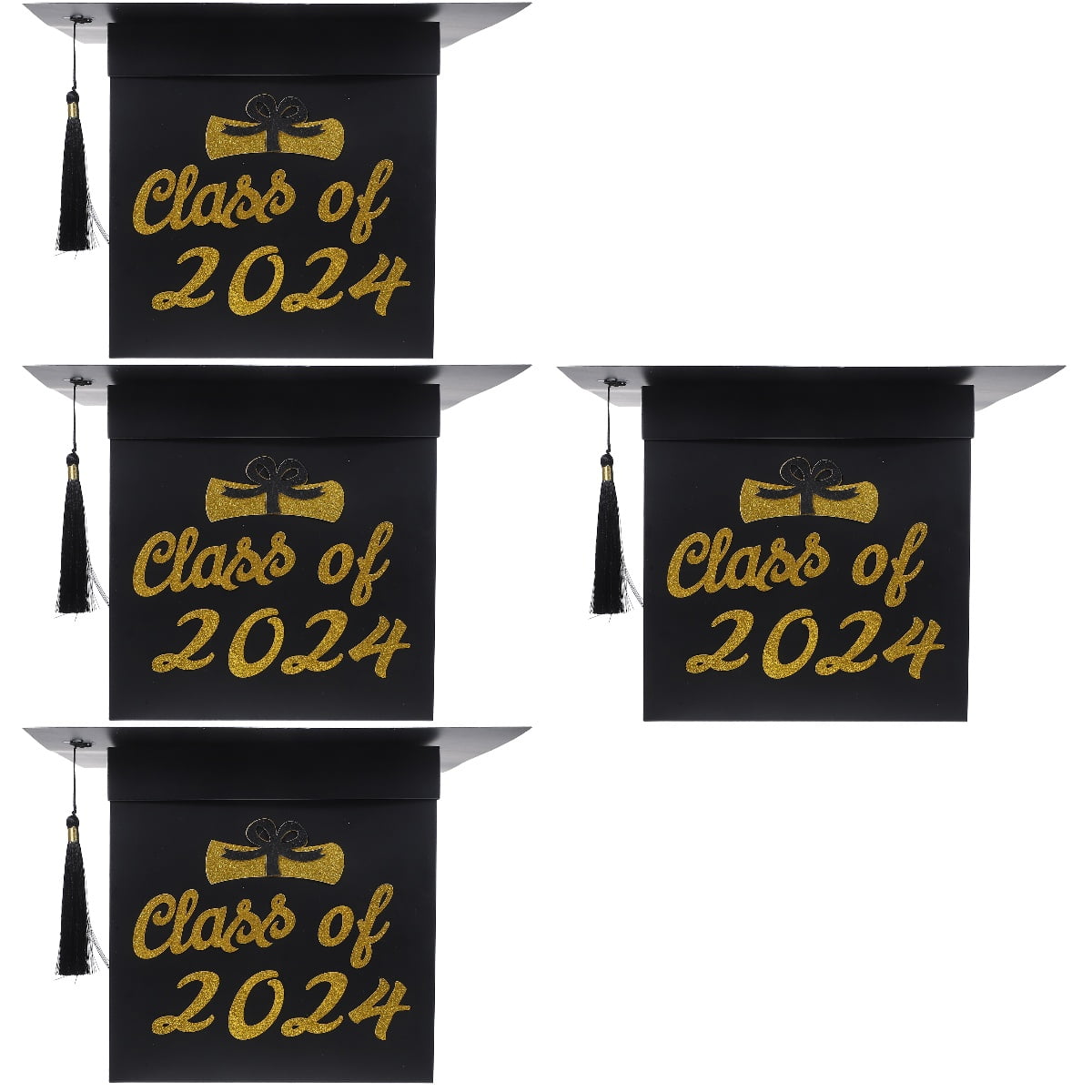 FRCOLOR 4pcs Graduation Cards Box Congrats Graduation Cap Card Box ...