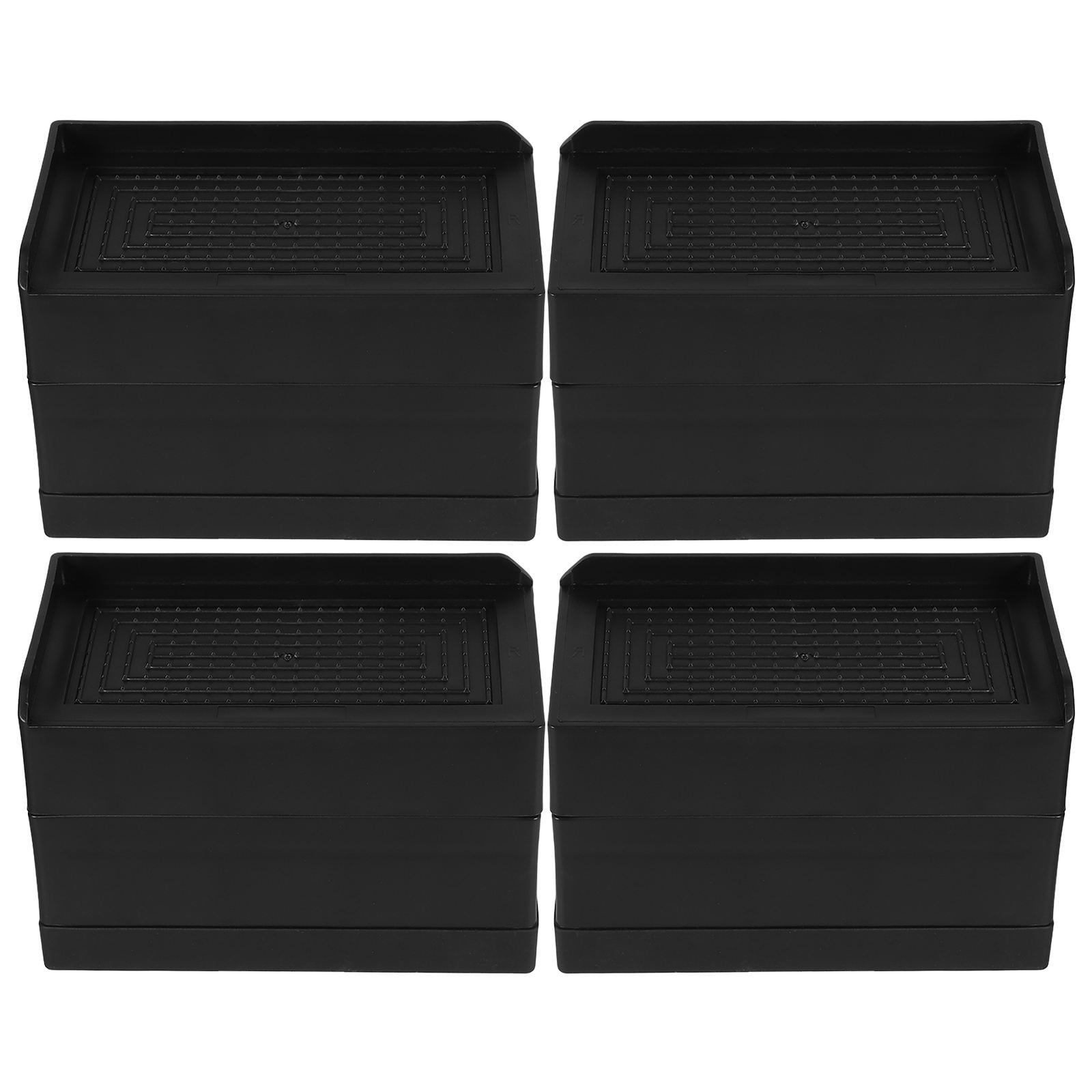 FRCOLOR 4pcs Heavy-Duty Bed Risers Rubber Furniture Lifts Non-Slip Bed ...