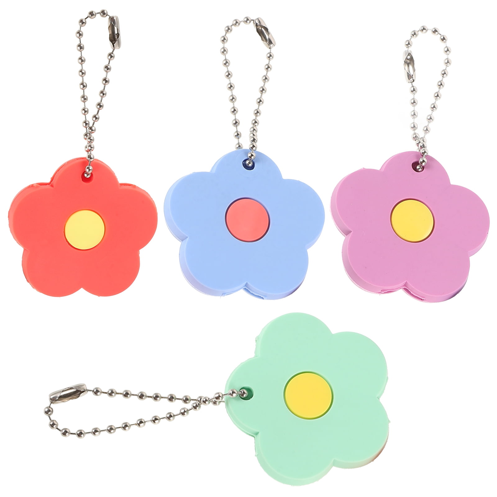 FRCOLOR 4pcs Key Tag Set Key Identifier Flower Key Cap PVC Key Cap Key ...