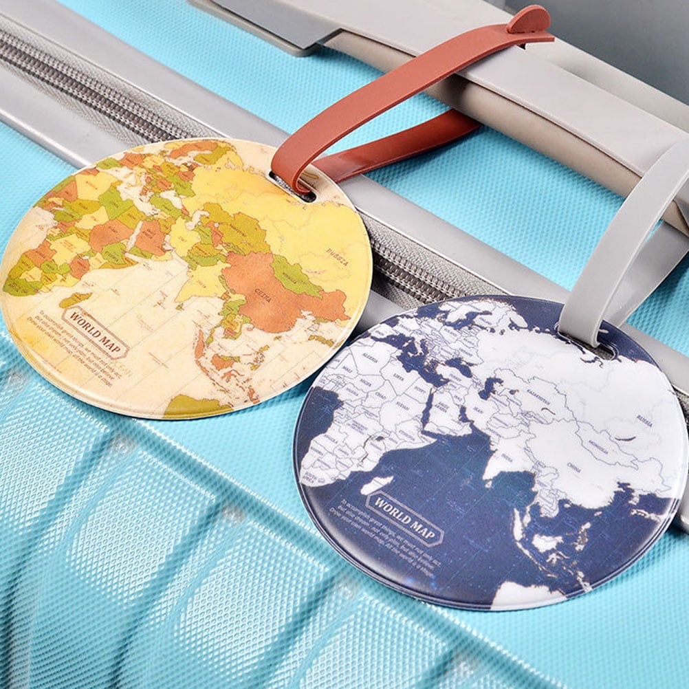 FRCOLOR 4pcs Luggage Tags Labels Map Suitcase Assorted Color PVC Travel ...